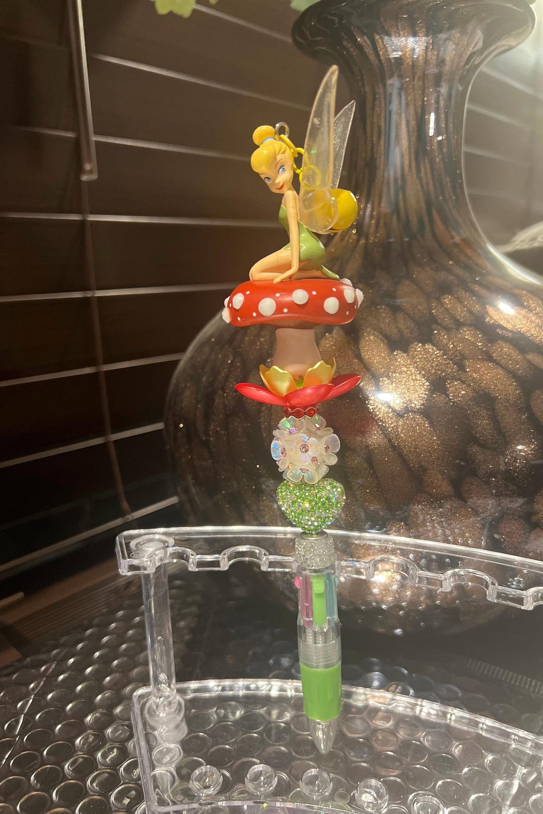 Beaded Pen With Thinker Bell Topper - Etsy