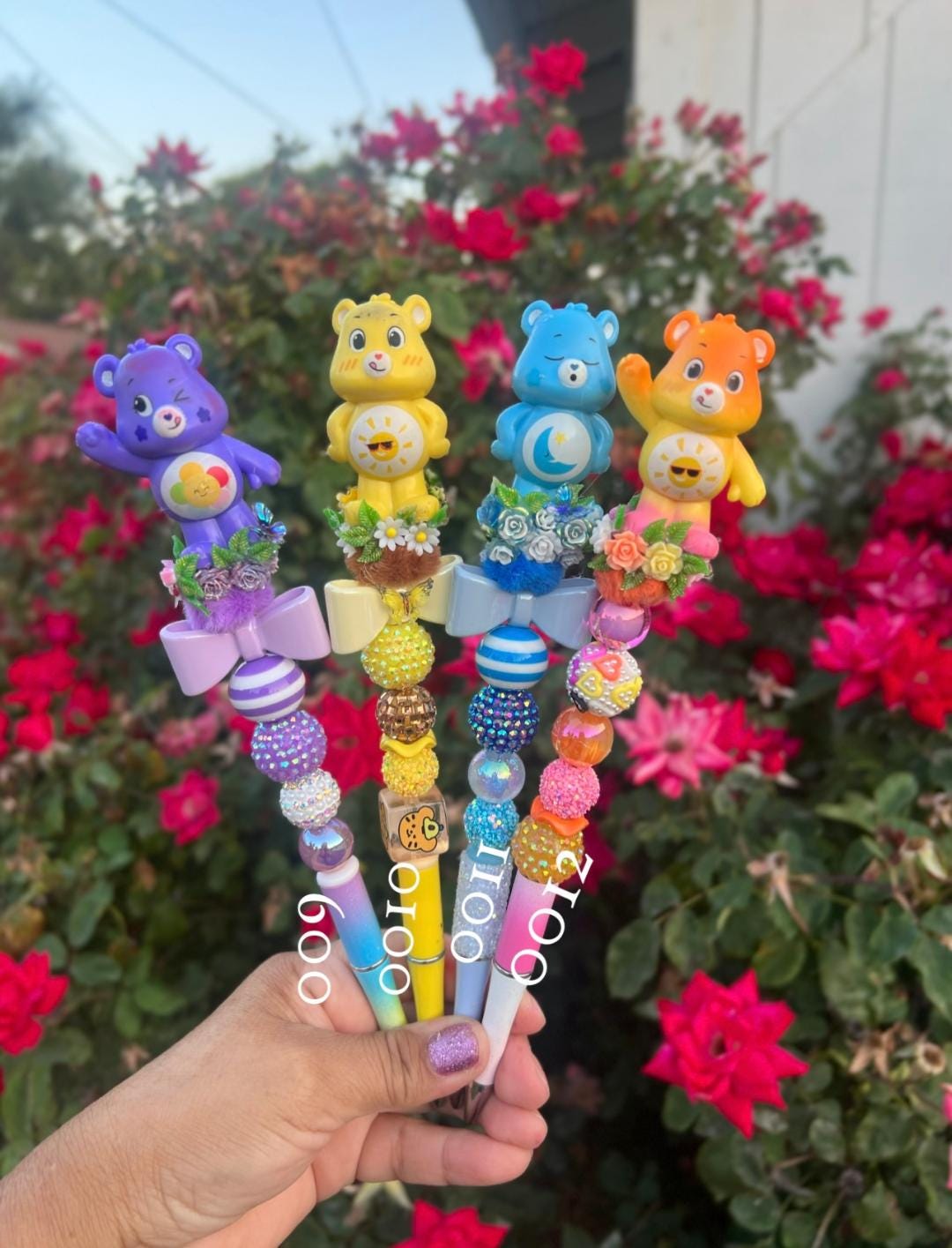 Beaded Pens With Care Bears Toppers - Etsy
