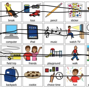Behavior Chart Reward Chart Token Board Picture Symbols - Etsy