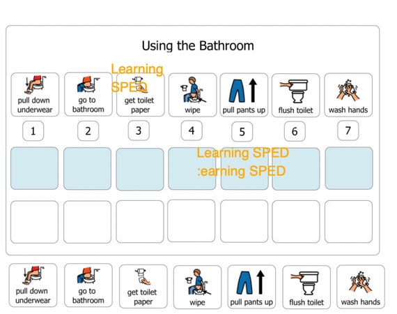 Bathroom Routine Chart Special Education Digital Download - Etsy
