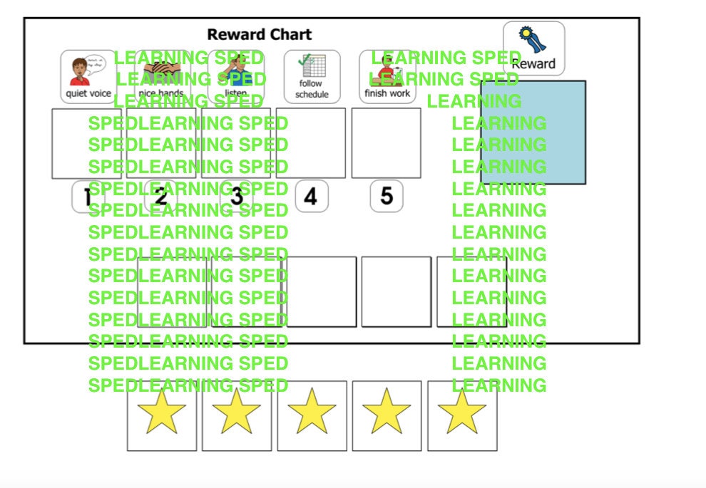 Behavior Chart Reward Chart Token Board Picture Symbols - Etsy