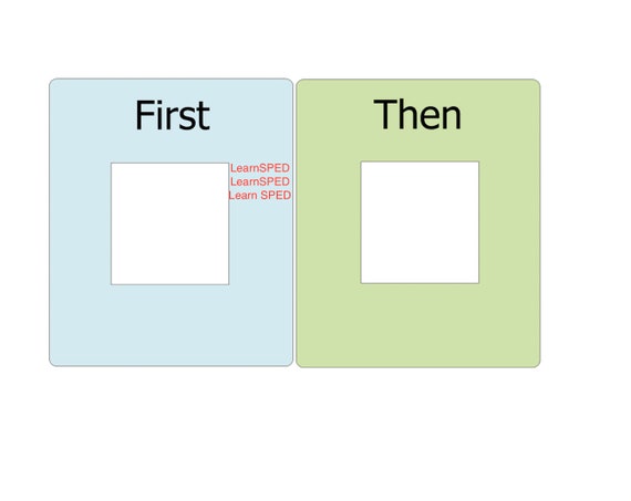 First Then Board With 20 Picture Symbols Printable PDF Digital | Etsy