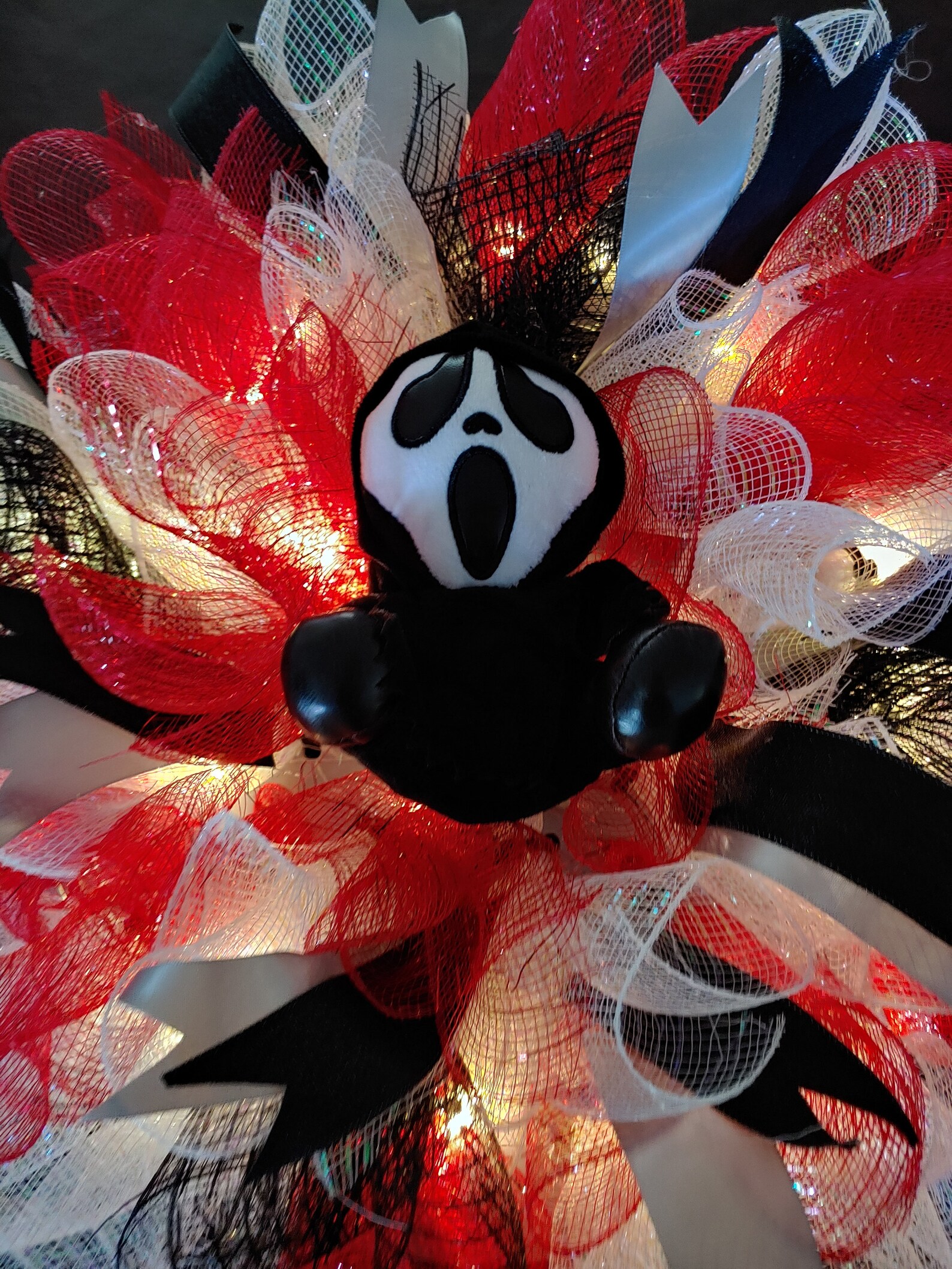 Scream for Halloween Wreath With Lights - Etsy