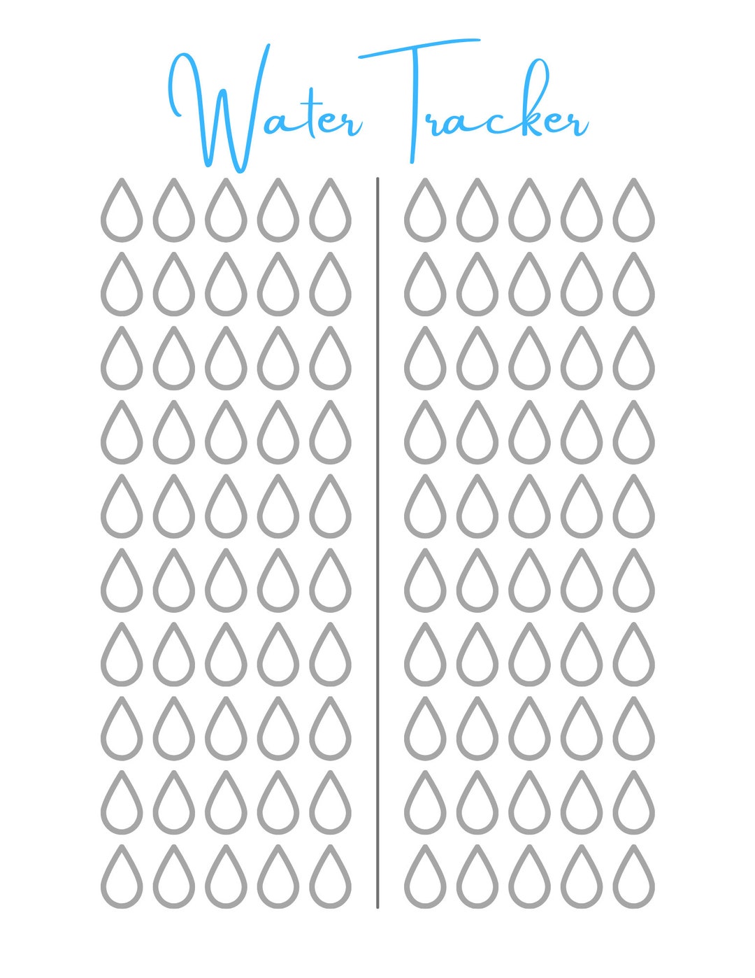 Water Consumption Tracker - Etsy