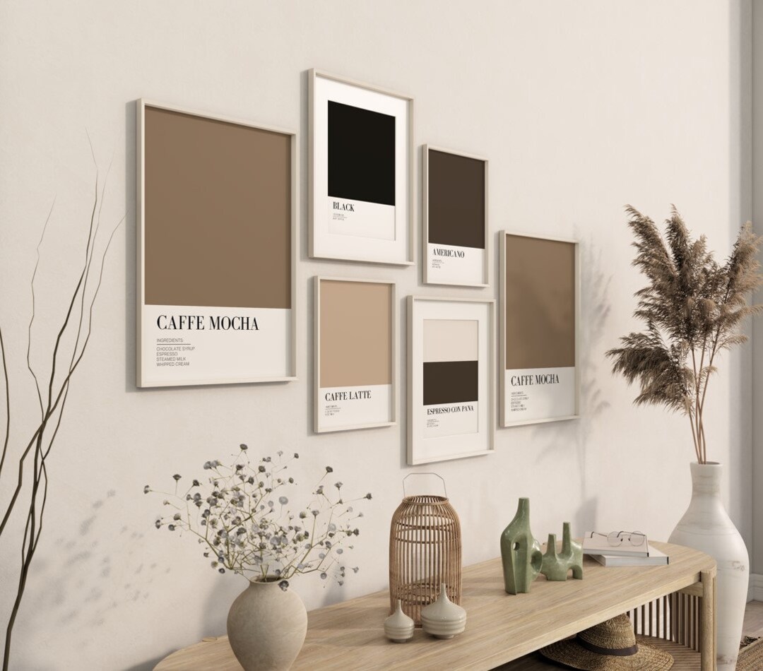 Coffee Bar Colour Swatches, Set of 6, Coffee Guide, Bundle of Six ...