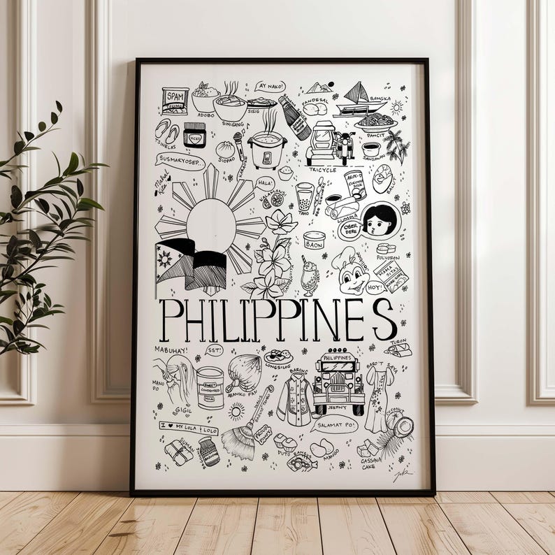 Filipino Collage Art Print, Pinoy Pride Illustration (digital Download ...