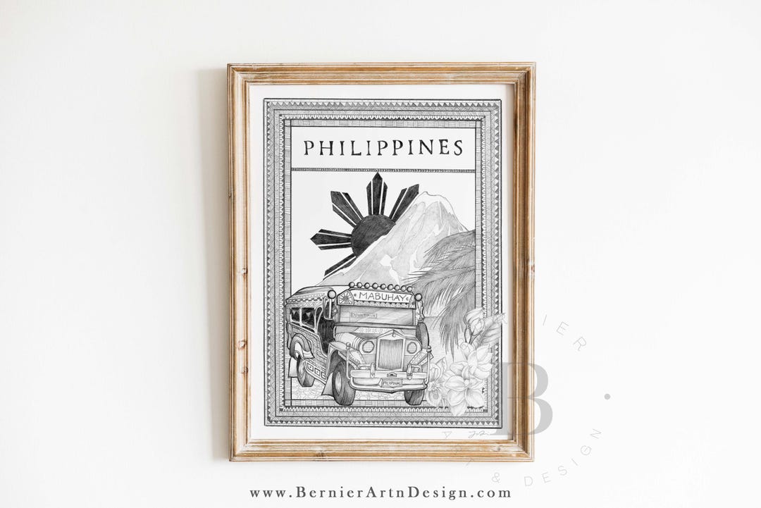 Philippines Jeepney Print, Filipino Poster, Pinoy Art Print, Piliinas ...