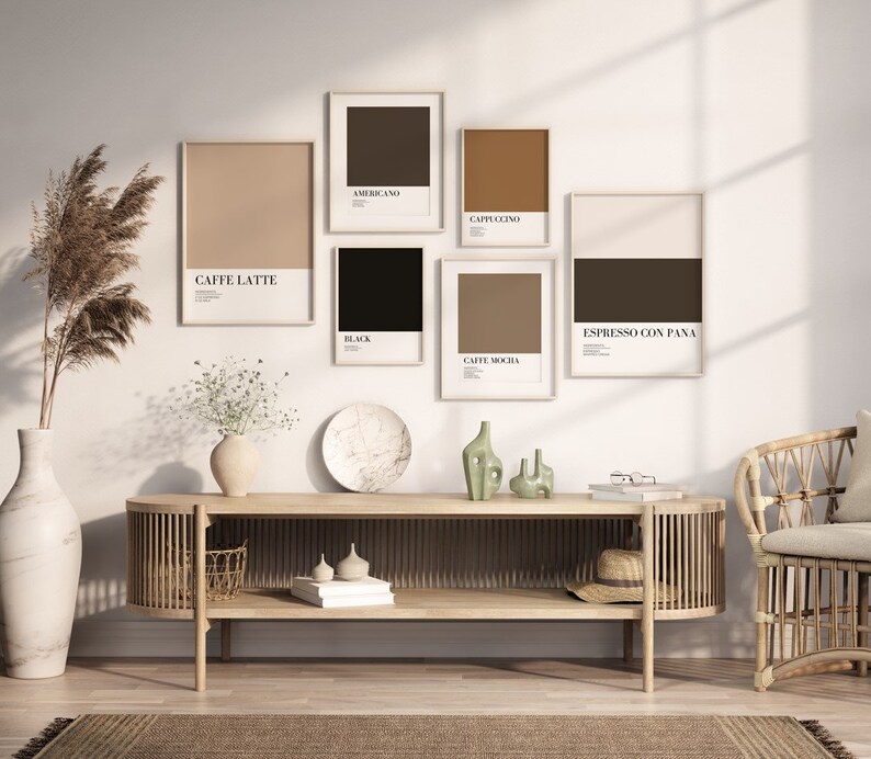 Coffee Bar Colour Swatches, Set of 6, Coffee Guide, Bundle of Six ...