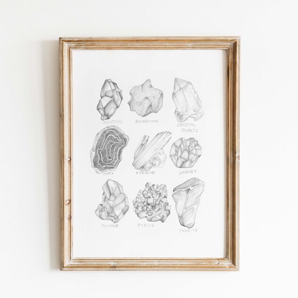 Mineral Drawing - Etsy