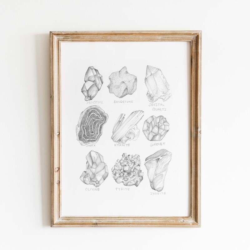 Mineral Drawing - Etsy