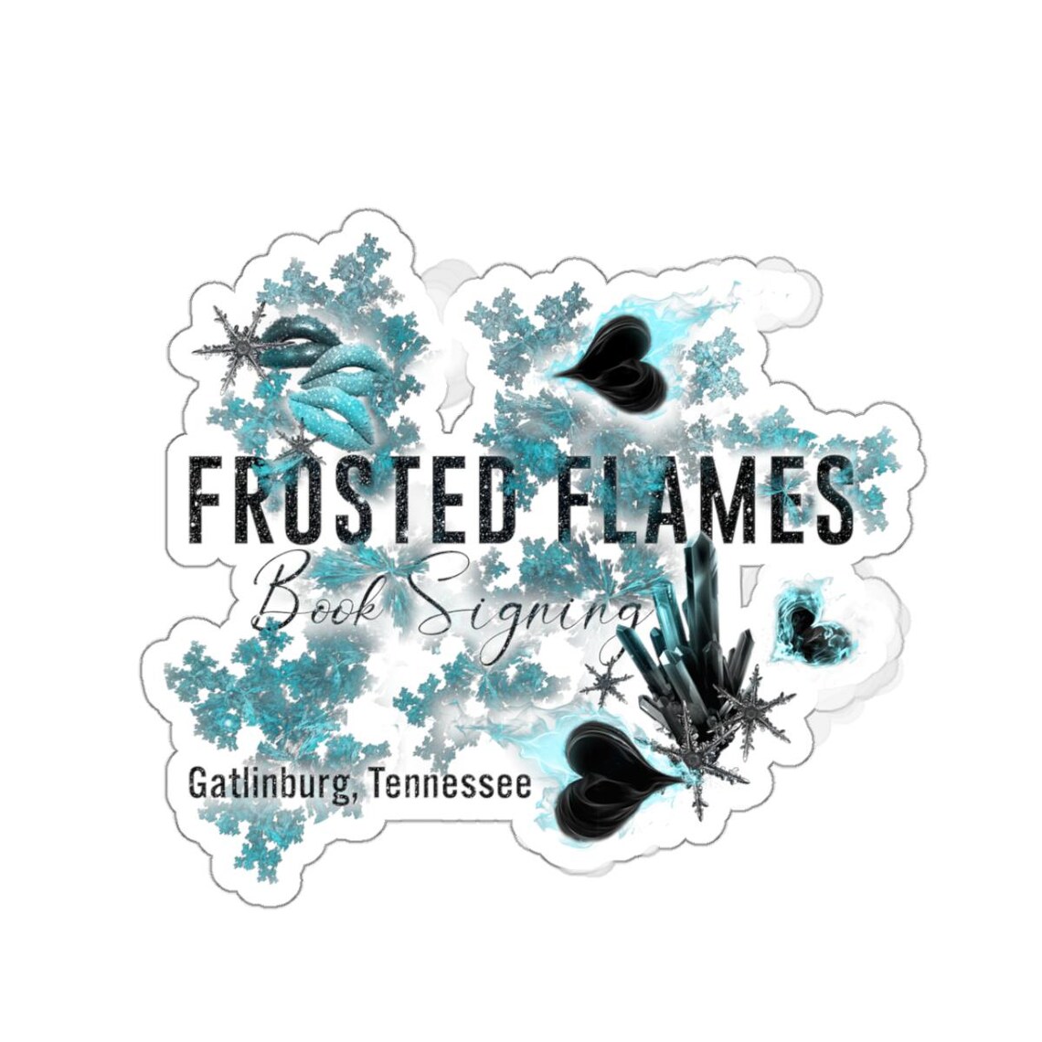 Frosted Flames Book Signing 3x3 Kiss-cut Stickers - Etsy