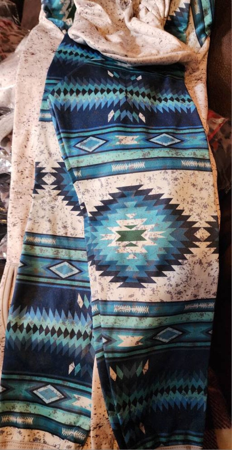 Blue Aztec Hoodie - Etsy