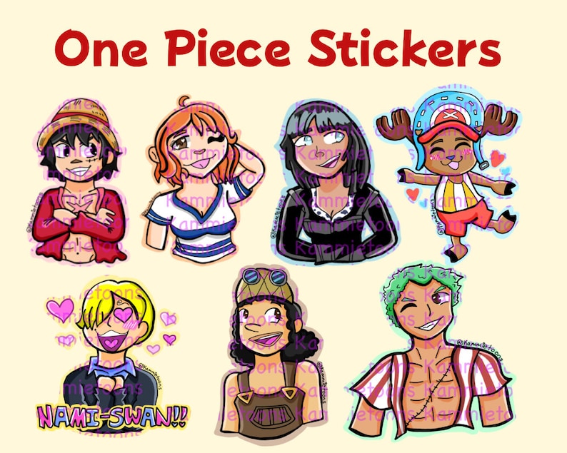 One Piece Stickers - Etsy