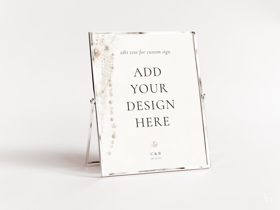 Pearl Custom Sign Template for Wedding | MAREN Collection - Etsy