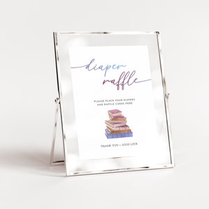 Storybook Book Themed Diaper Raffle Baby Shower Sign Template | POESY ...