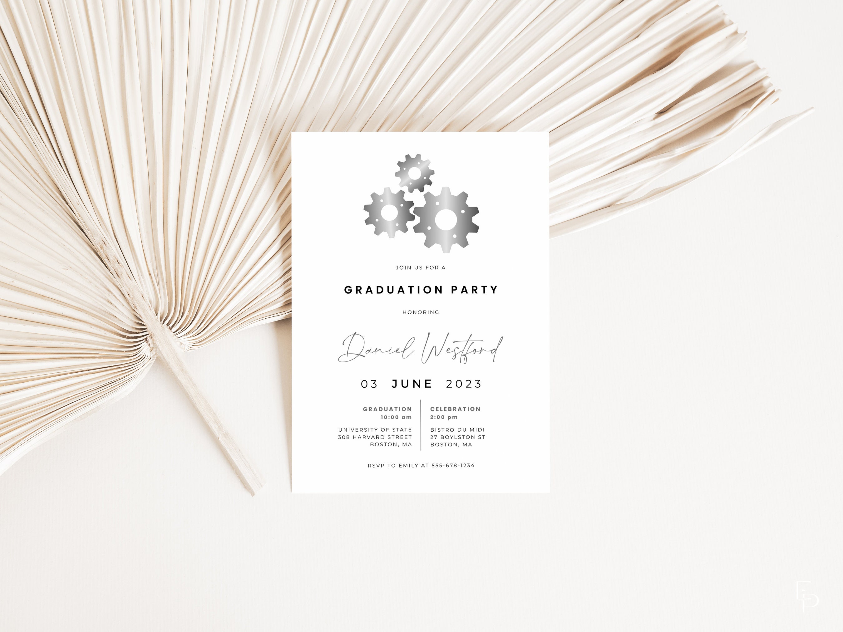 Modern Mechanical Engineer School Graduation Party Invitation - Etsy