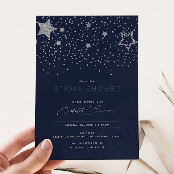 Starry Night Invitation - Etsy