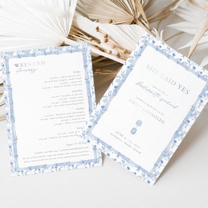 Coastal Grandma Bachelorette Weekend Invite and Itinerary Template ...