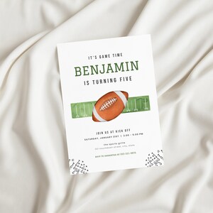 Football Birthday Party Invitation Template for Kick off Game - Etsy