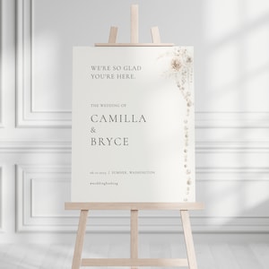 Pearl Wedding Welcome Sign Template | MAREN Collection - Etsy