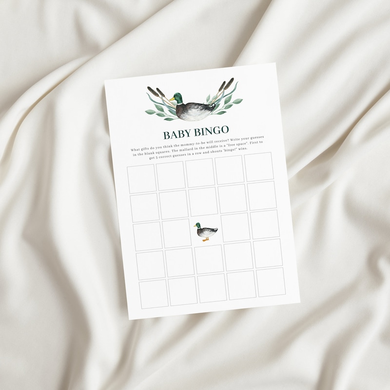 Duck Baby Shower Bingo - Etsy