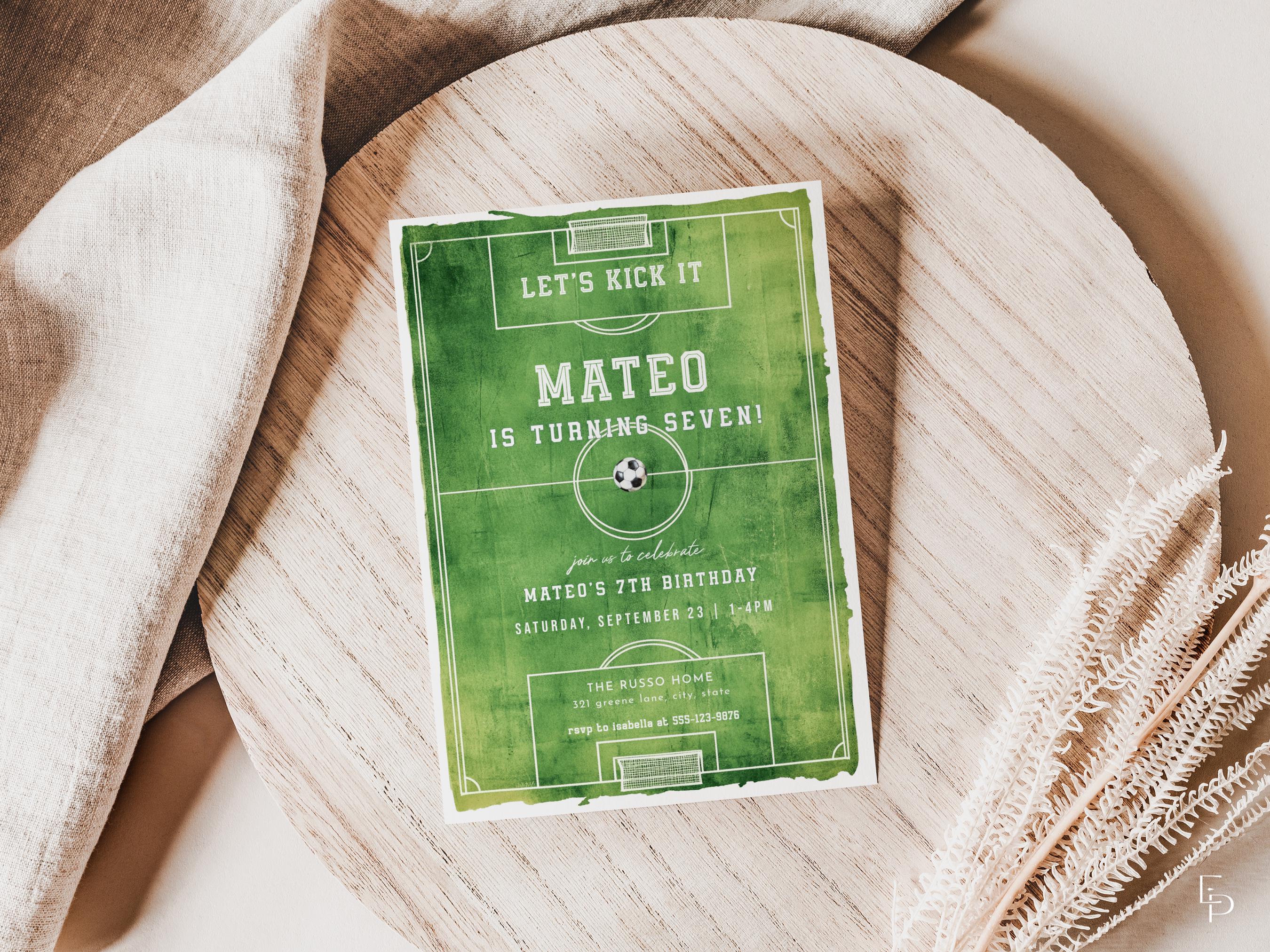 Soccer Birthday Party Invitation Template for Any Age Boy Birthday ...
