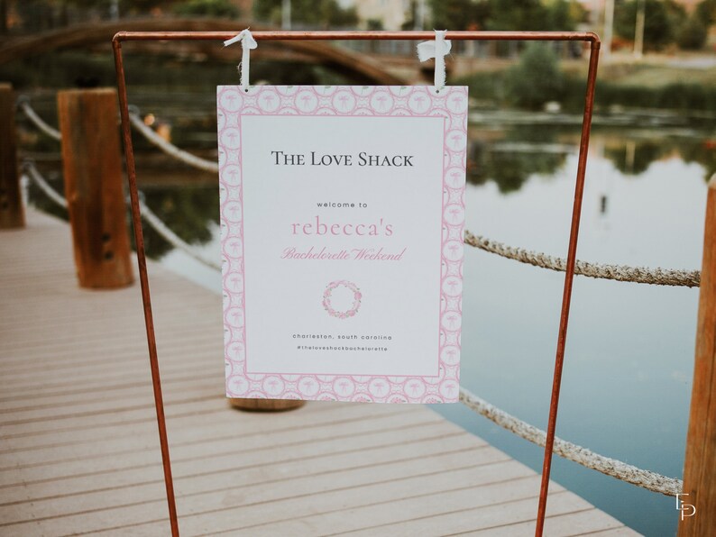 The Love Shack Bachelorette Welcome Sign Template PRIMROSE - Etsy