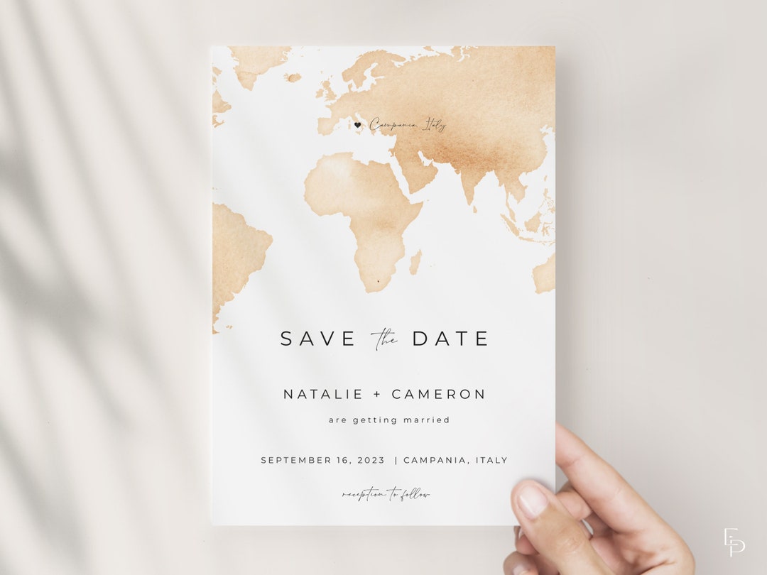 Destination Wedding Save the Date Template With Photo for Weddings ...