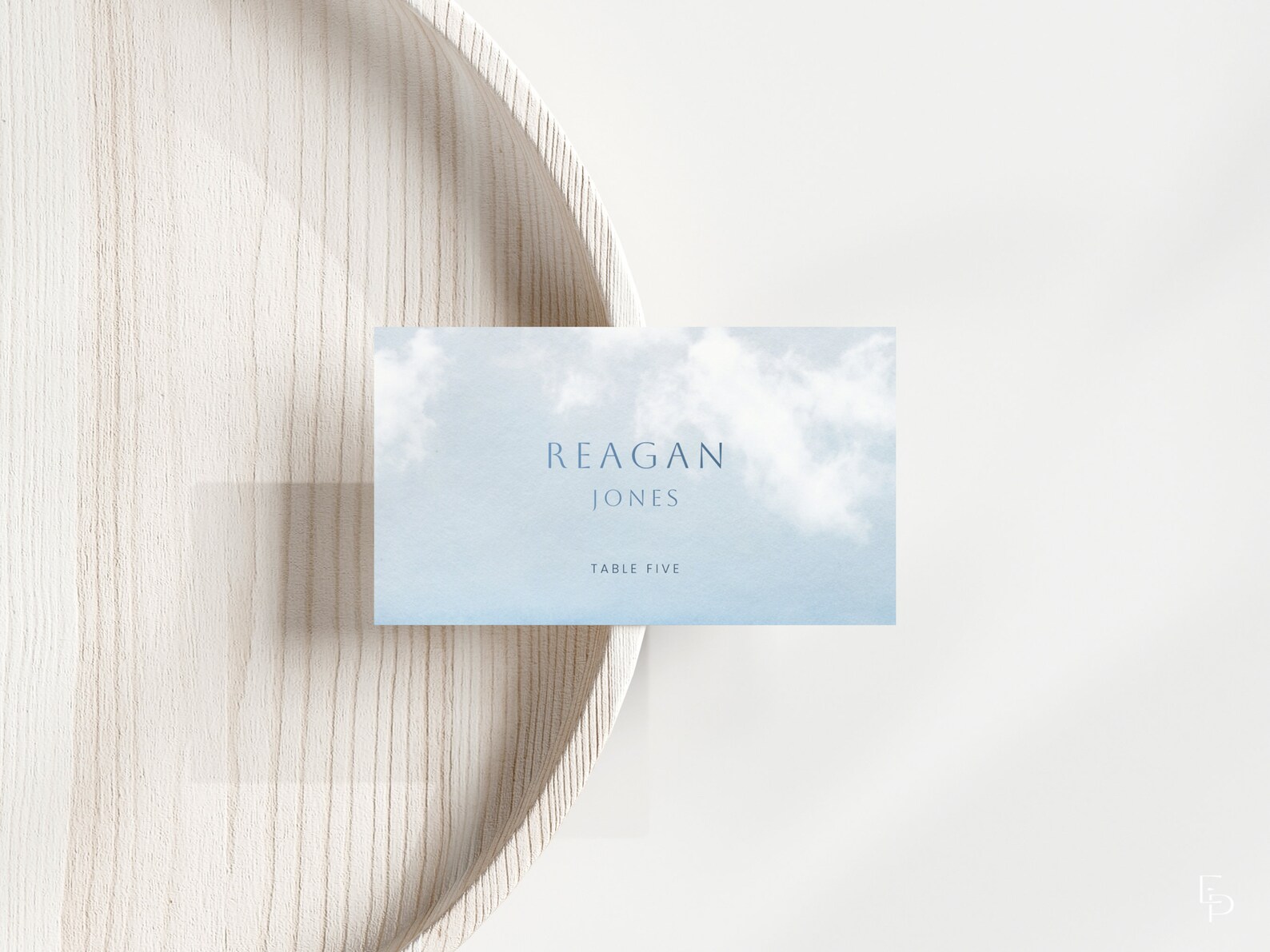 Cloud Nine Place Card Template for the Bride is on Cloud 9 Bridal Shower | NEPHELE Collection - Etsy