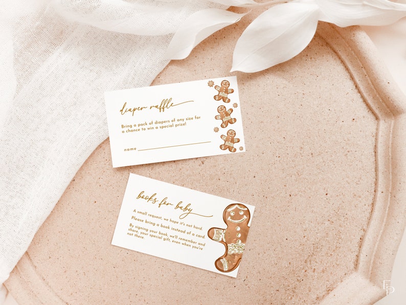 Gingerbread Baby Shower Invitation Bundle Template for Christmas Winter ...
