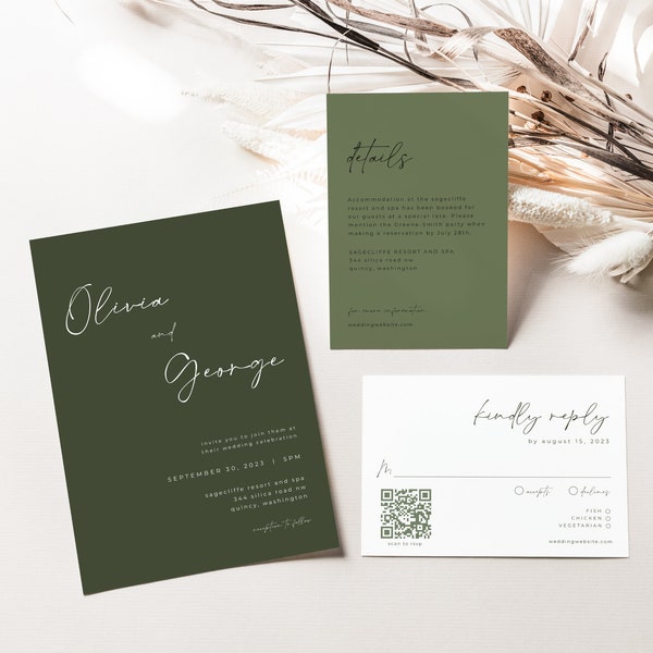 Olive Green Wedding - Etsy
