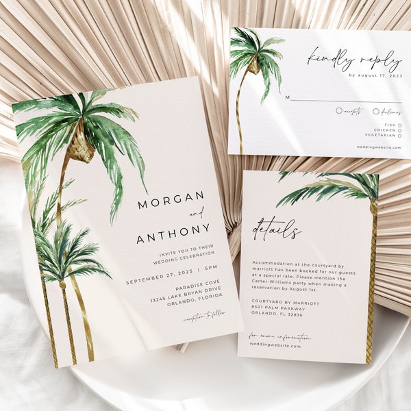 Palm Tree Wedding - Etsy