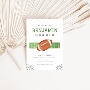 Football Birthday Party Invitation Template for Kick off Game - Etsy
