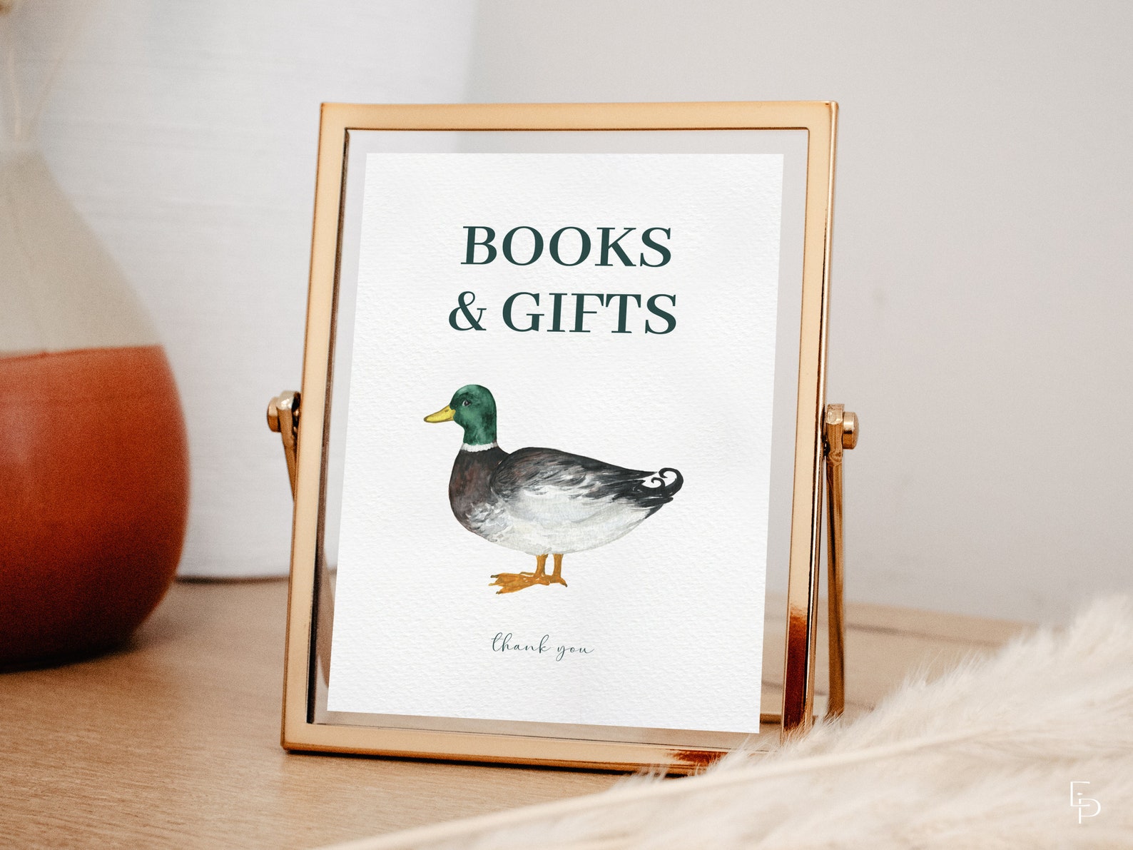Mallard Duck Books and Gifts Baby Shower Sign Template | PENELOPE ...