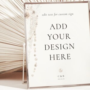 Pearl Custom Sign Template for Wedding | MAREN Collection - Etsy