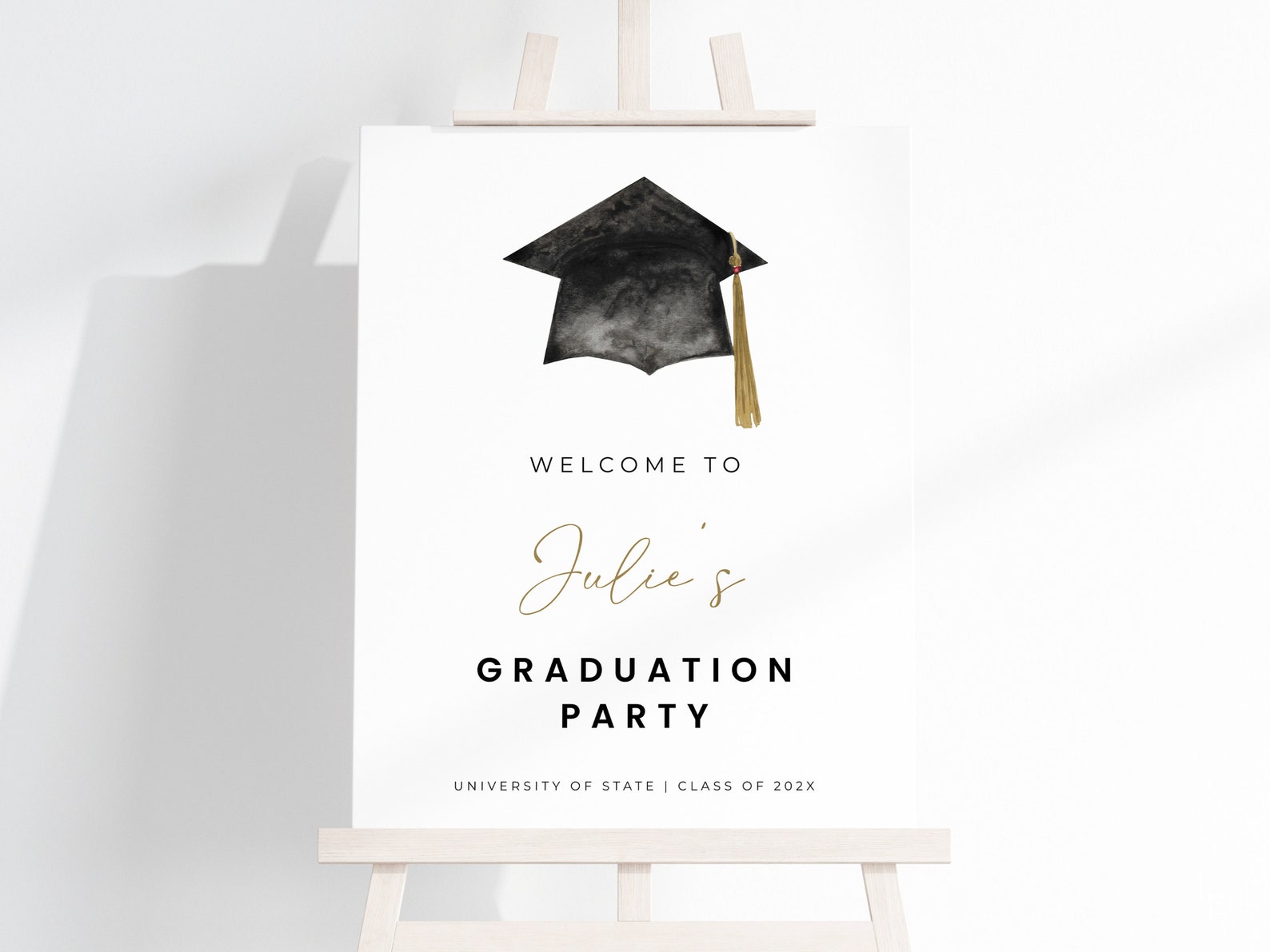 Modern Graduation Party Welcome Sign Template VEDA - Etsy