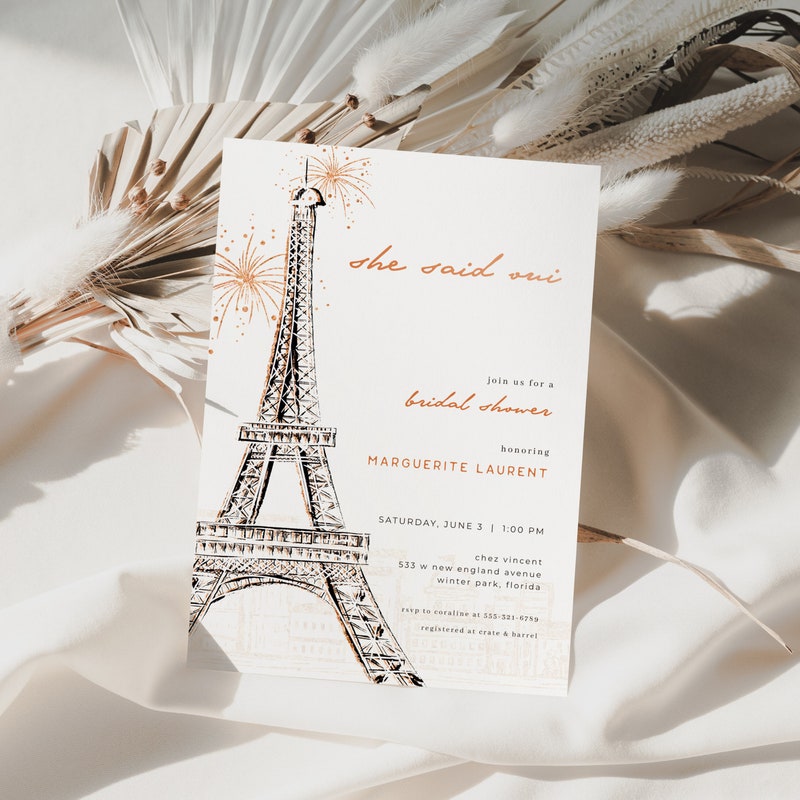 Eiffel Tower Invitation - Etsy