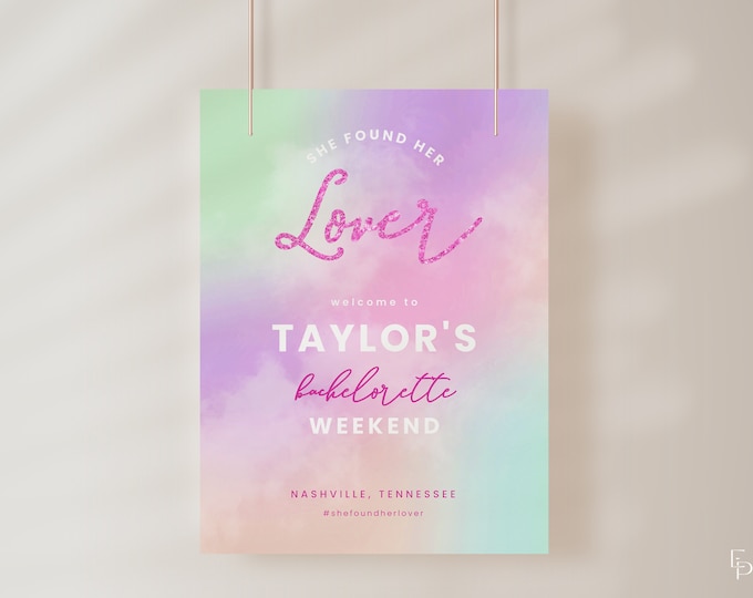 Taylor Swift Lover Bachelorette Sign Bundle - Instant Download - Etsy