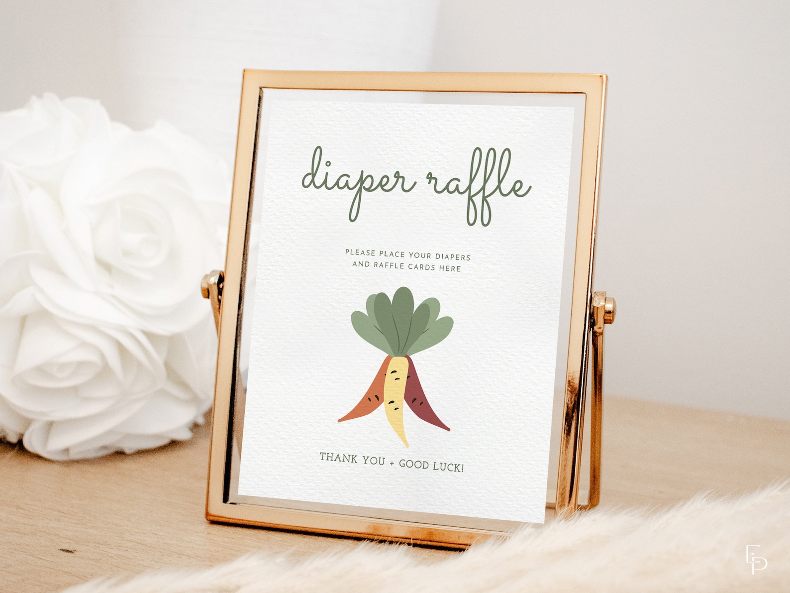 Farmer's Market Locally Grown Baby Diaper Raffle Baby Shower Sign ...