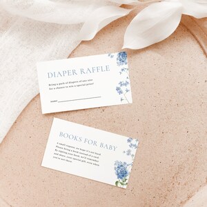 Blue Baby in Bloom Baby Shower Invitation Bundle Template for Boy ...