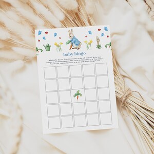 Peter Rabbit Baby Bingo Baby Shower Game Template | BEATRIX Collection ...