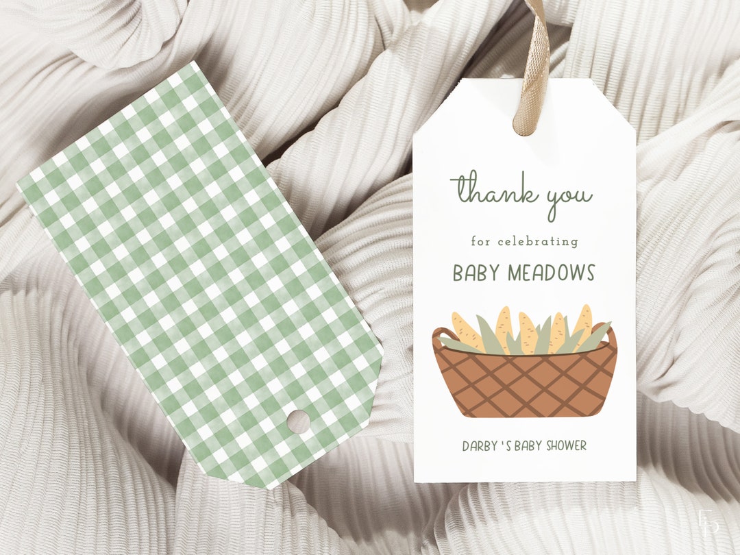Farmer's Market Locally Grown Baby Shower Favor Tag Template | JORJANA ...