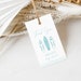 Blue Baby on Board Baby Shower Favor Tag Template for Baby Boy Summer ...