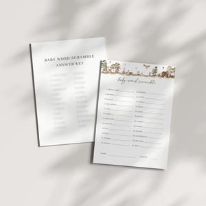 Woodland Baby Shower Game Bundle Template Instant Download for Forest ...