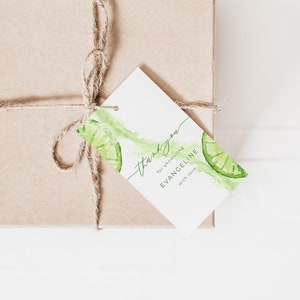 Lime Margarita Bridal Shower Favor Tag Template | LINNEA Collection - Etsy