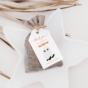 Halloween Little Boo Ghost Baby Shower Favor Tag Template | MASINA ...