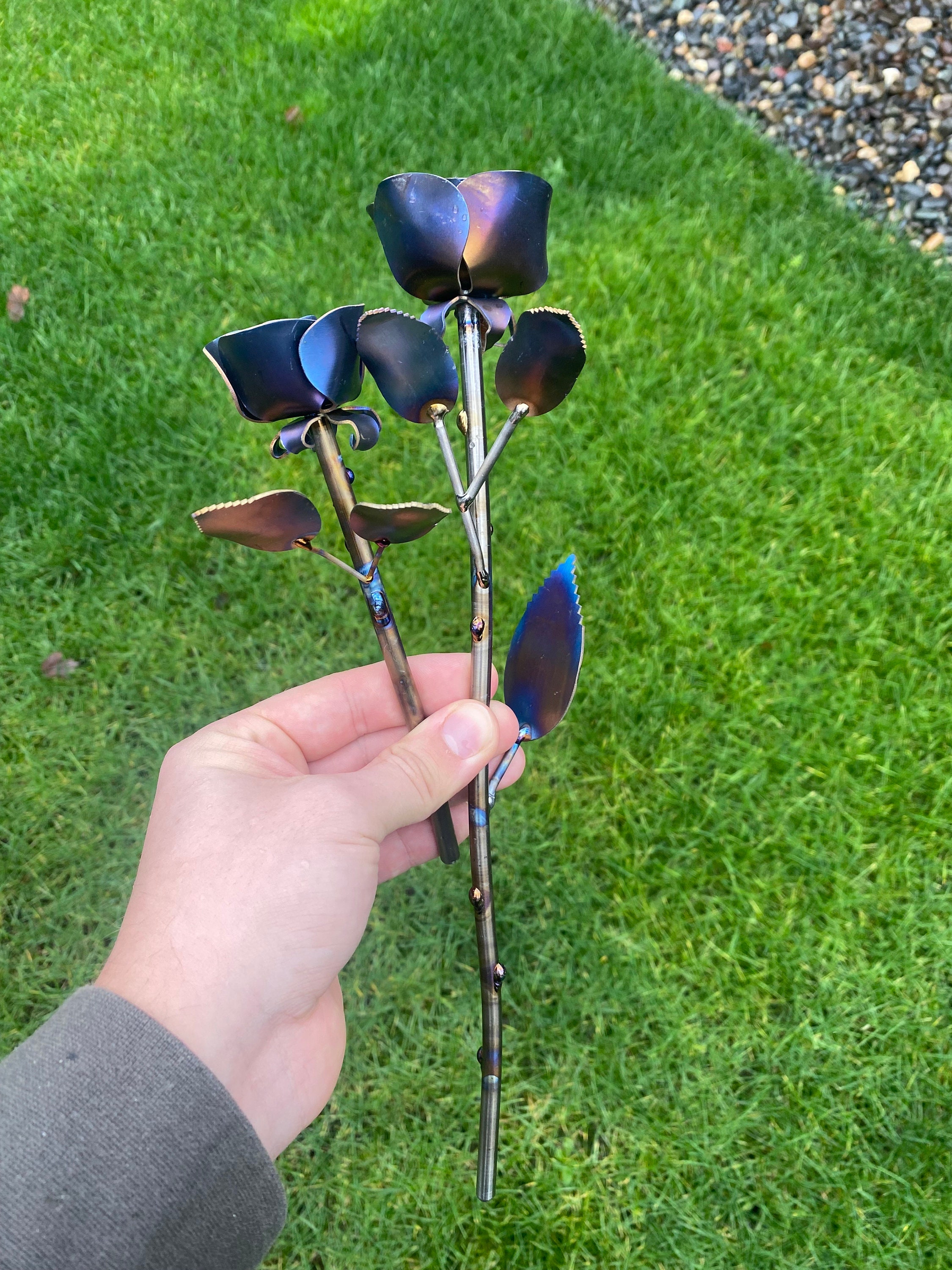 Mini Titanium Rose 8 Tall - Etsy