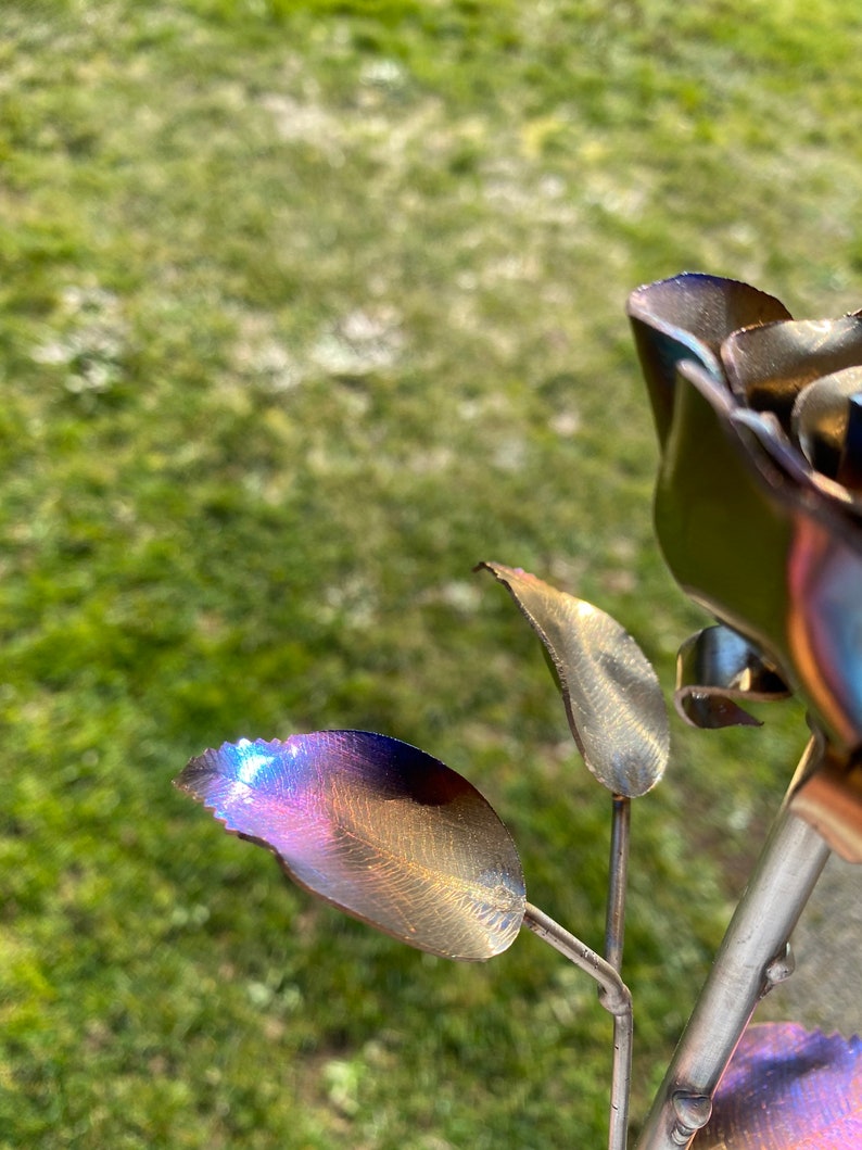 Stainless Steel Metal Rose - Etsy