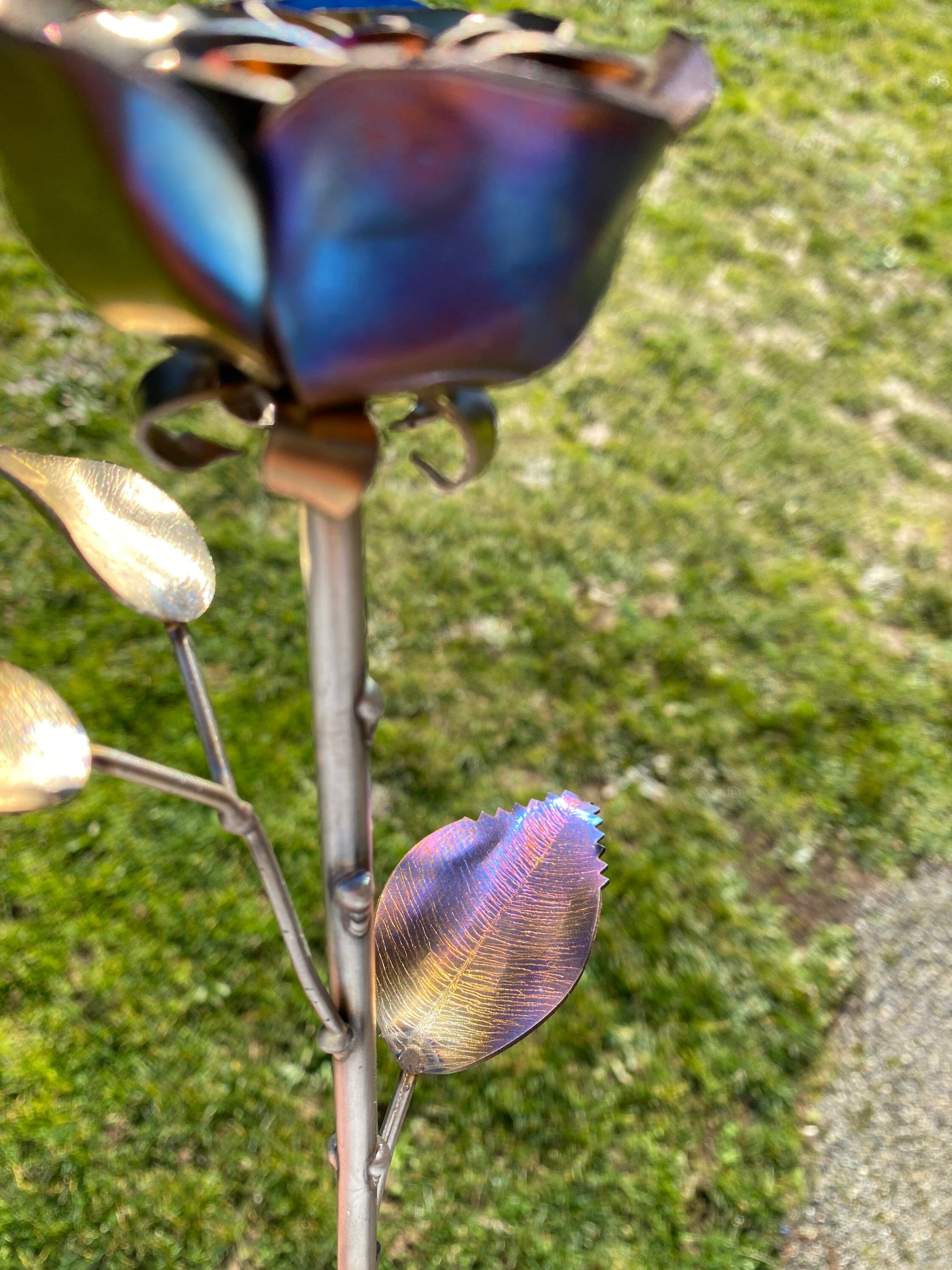 Stainless Steel Metal Rose - Etsy