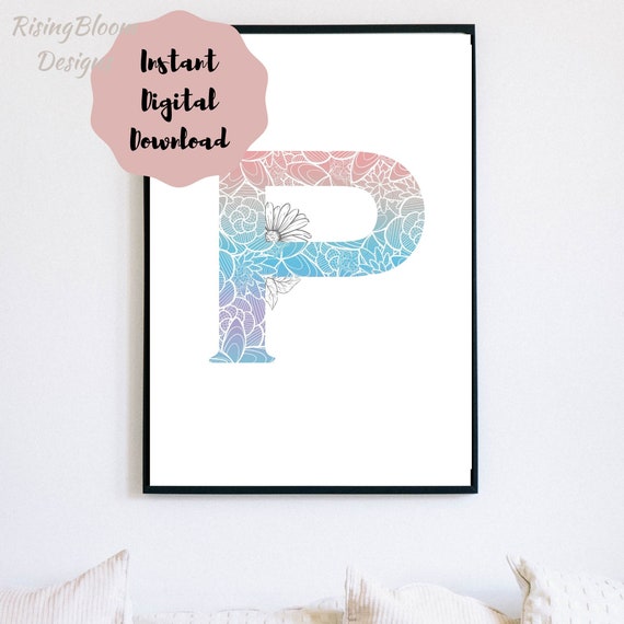 Rainbow Letter P